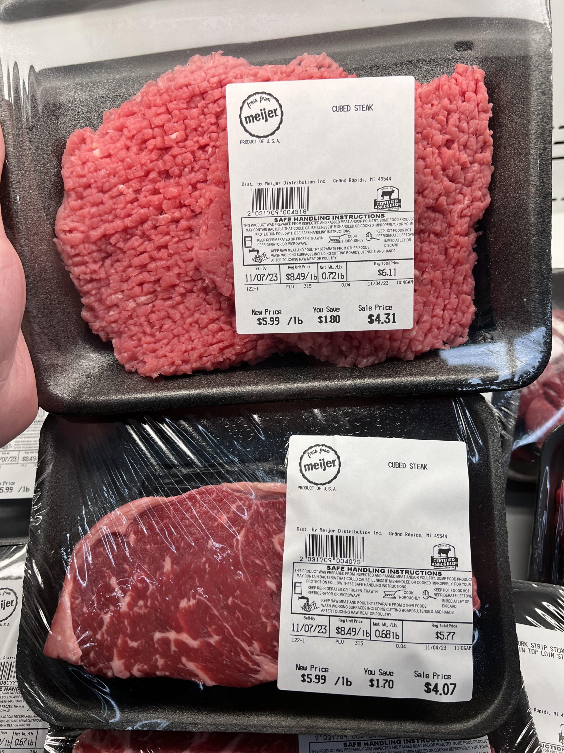 Was this a mistake? Most of the steaks in the NY Strip section were ...