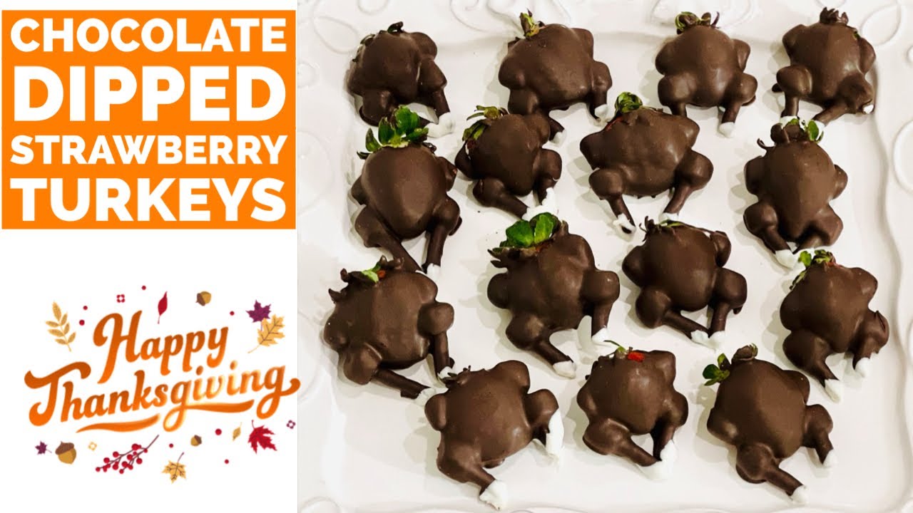 Chocolate Dipped Strawberry Turkeys | How to make chocolate dipped ...