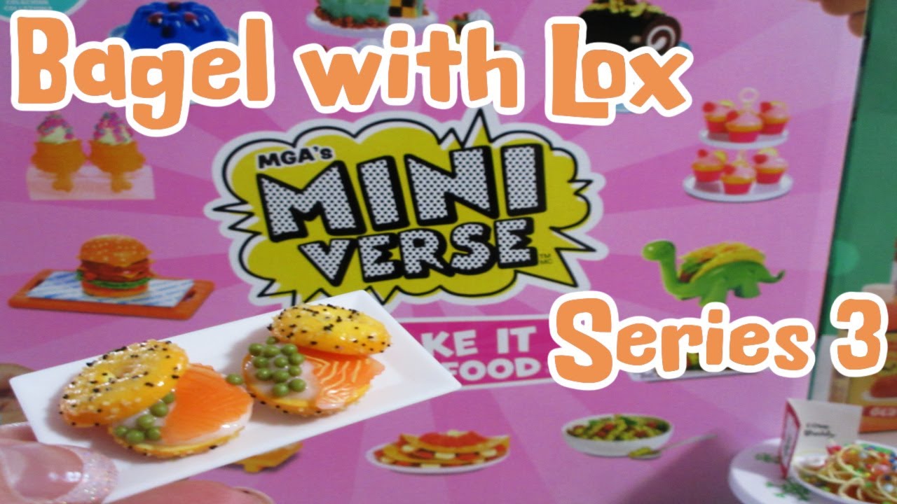 Miniverse Cafe Series 3 Bagel with Cream Cheese and Lox - Dining and ...