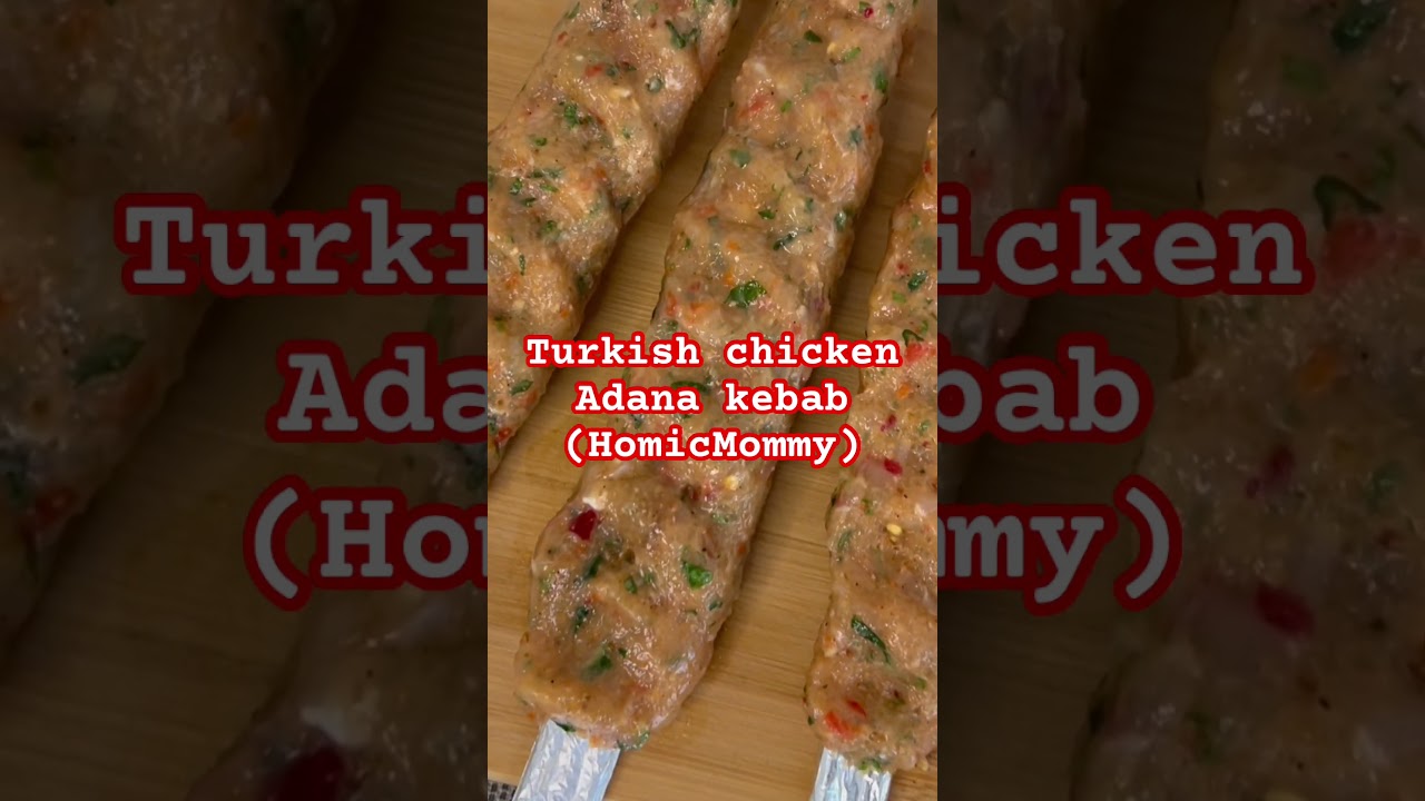 Turkish chicken adana kebab, easy recipe with homemade skewers,easy ...