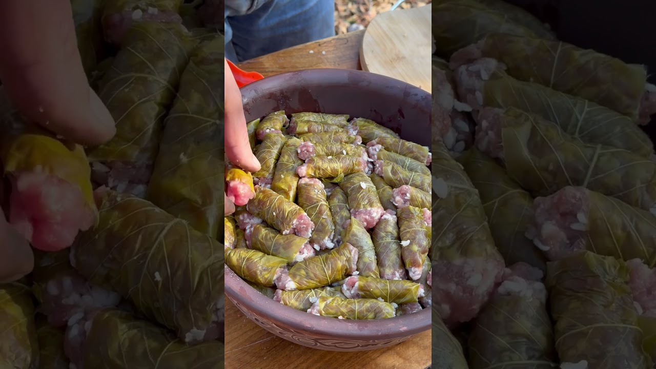 Outdoor Life : Dolma With lamb rib | ASMR Cooking #shorts - Dining and ...