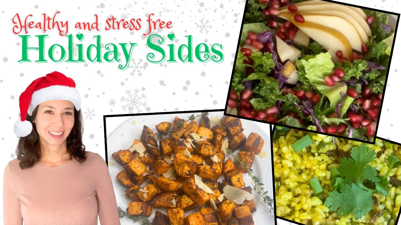 HEALTHY SIDES | Salad with Pomegranate and vinaigrette | Curry fried ...