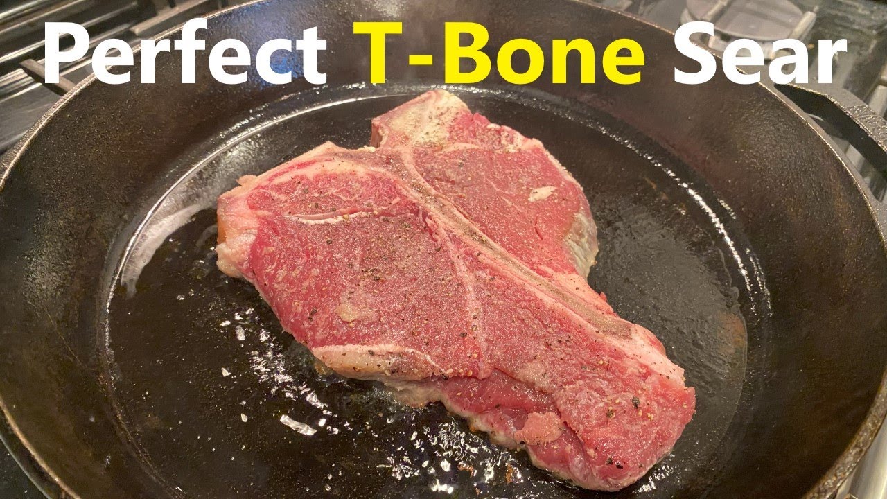 T Bone Steak Recipe How To Perfectly Sear A T Bone In A Cast Iron Pan Dining And Cooking
