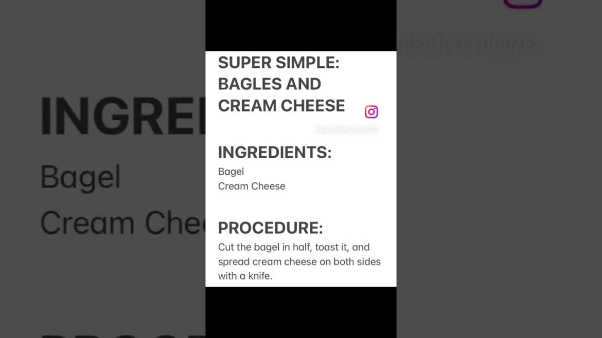 Super Simple Foodz: Toasted Bagel and cream cheese recipe #ssf # ...