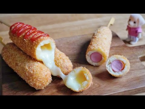 Korean Gamja-Hotdog: Crispy & Delicious Corn Dogs Recipe at Home ...