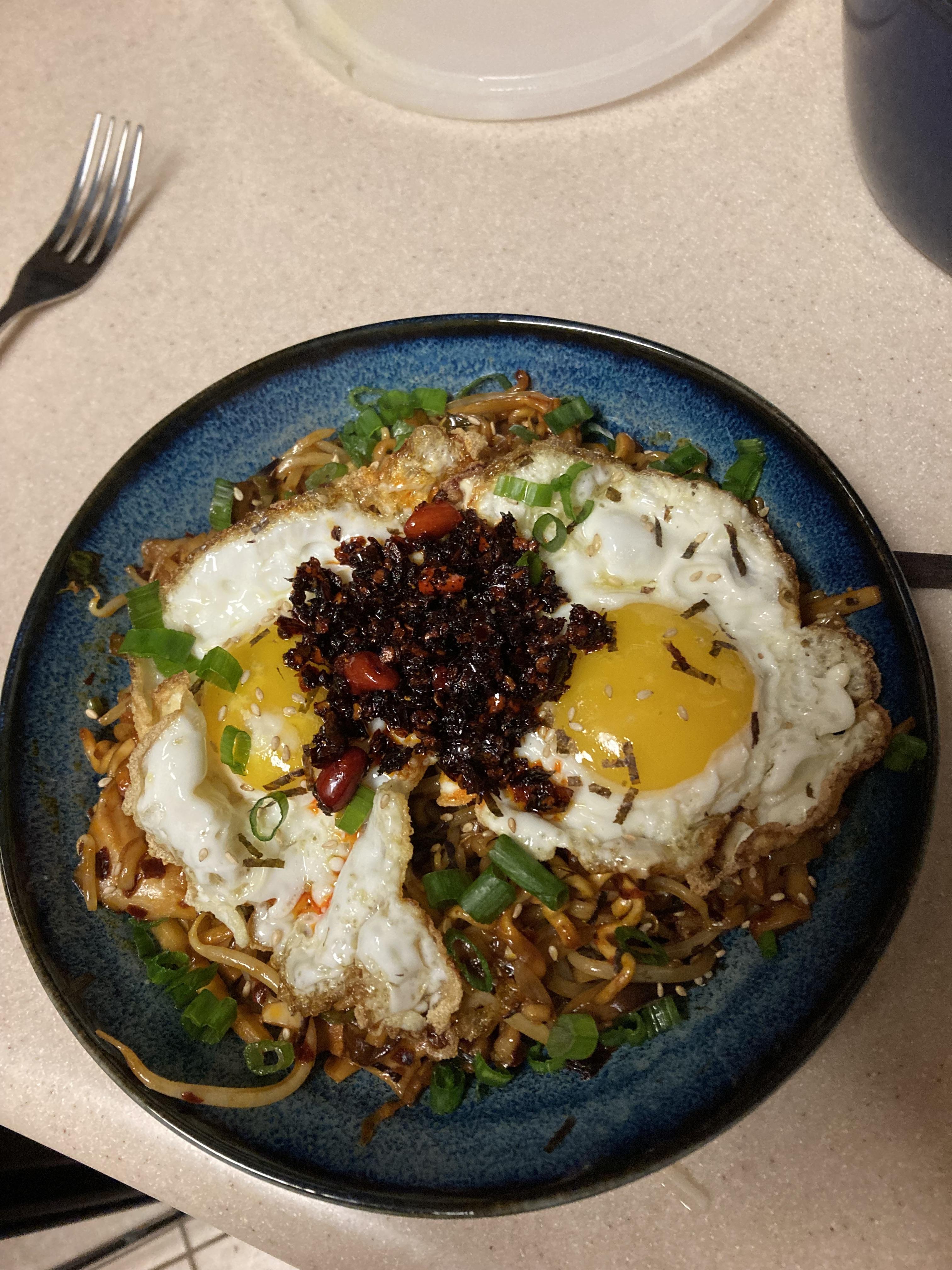 This is how I eat my buldak x 2 🤤 - Dining and Cooking