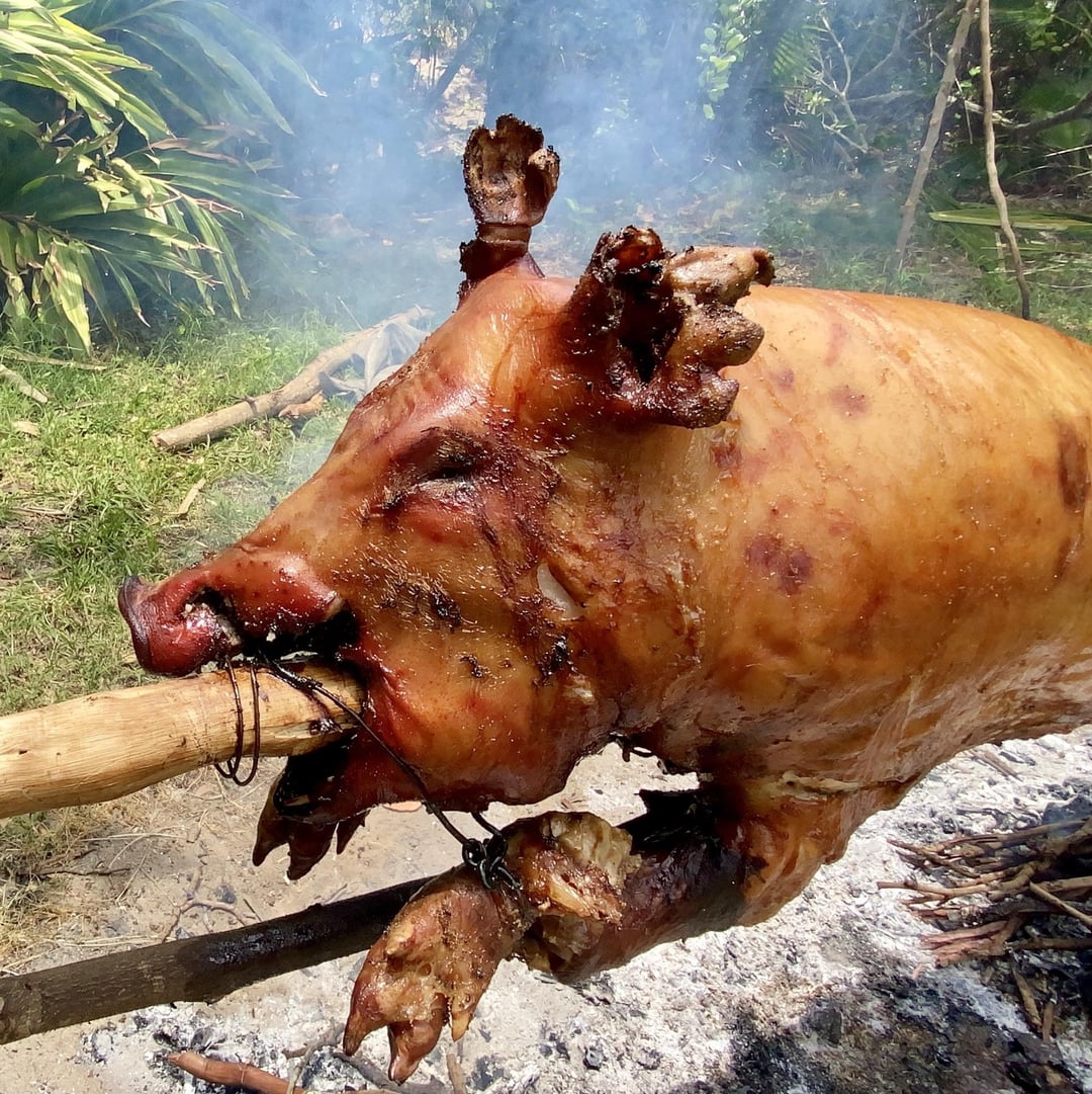 [I ate] A pig on a spit - Dining and Cooking