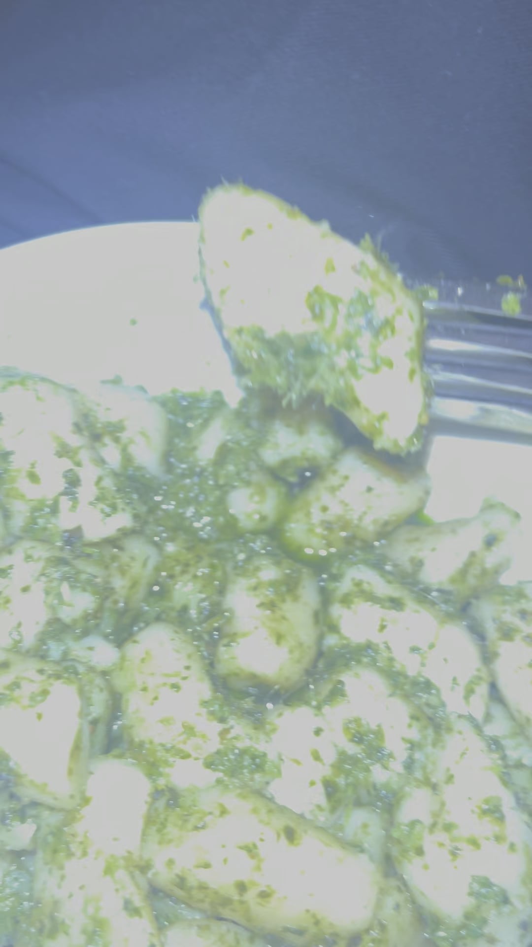 What is this stringy hair-like stuff on this pesto pasta microwave meal ...