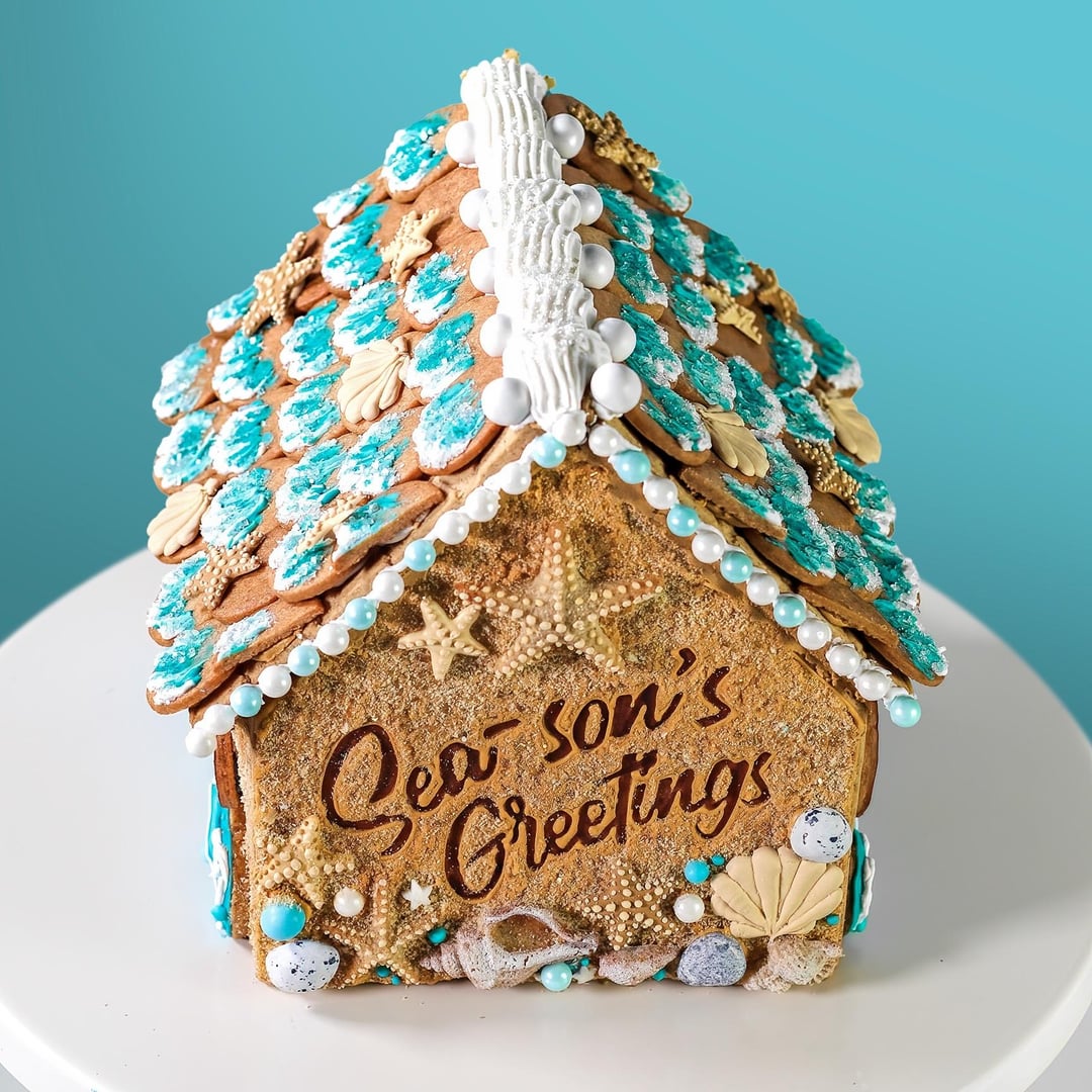 I made a beachy gingerbread house - Dining and Cooking