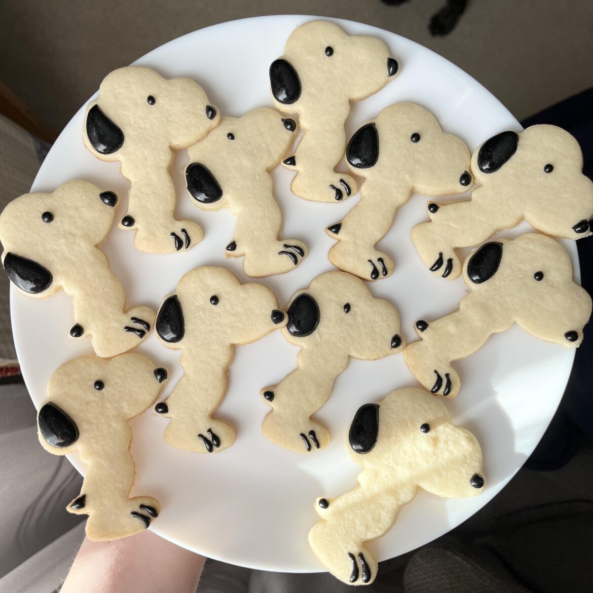 I fear that these Snoopy sugar cookies I made are too cute to eat ...