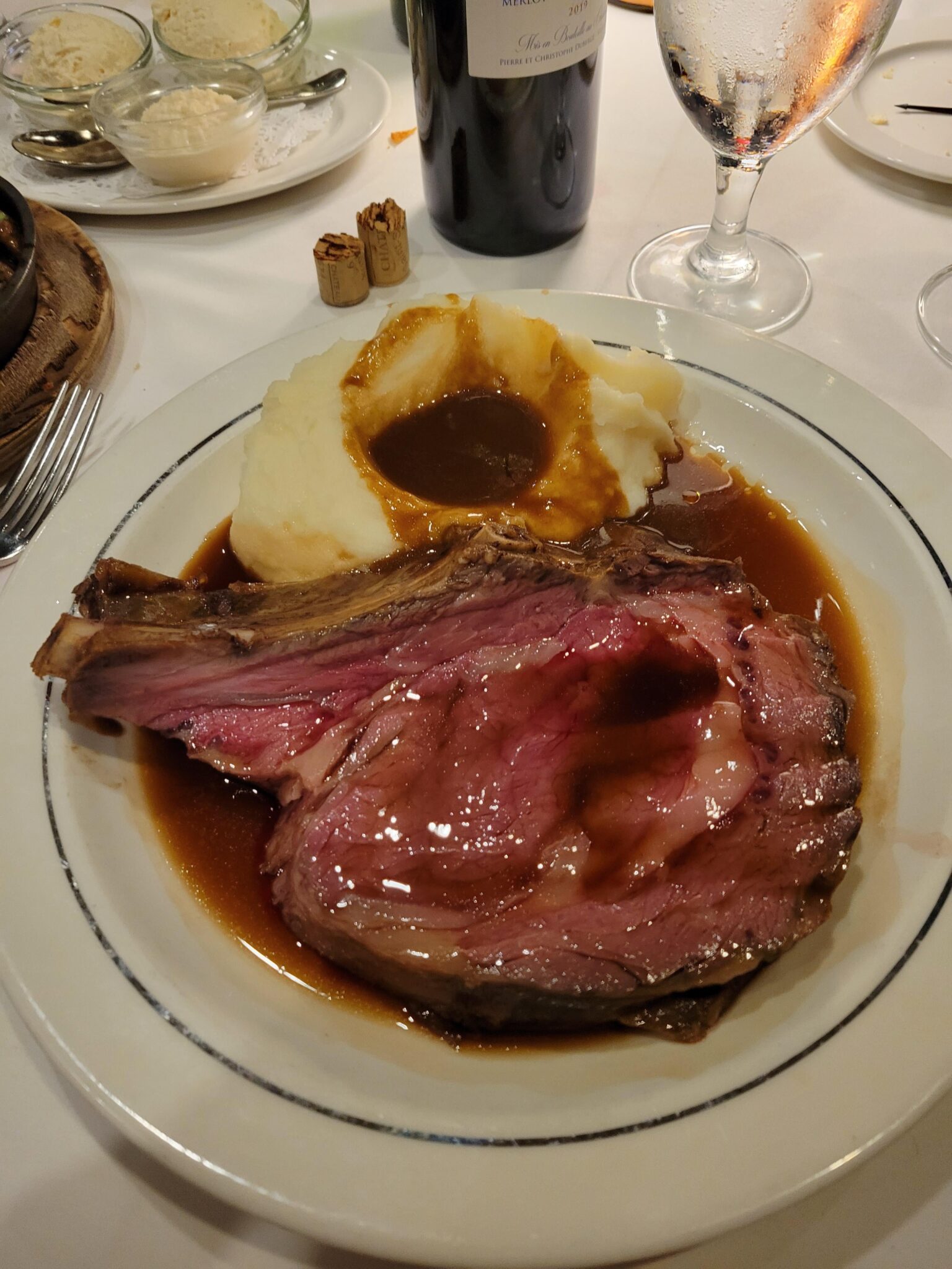 Prime rib swimming in jus - Dining and Cooking