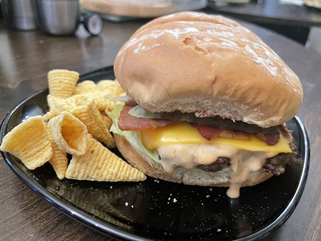 burger with bugles - Dining and Cooking
