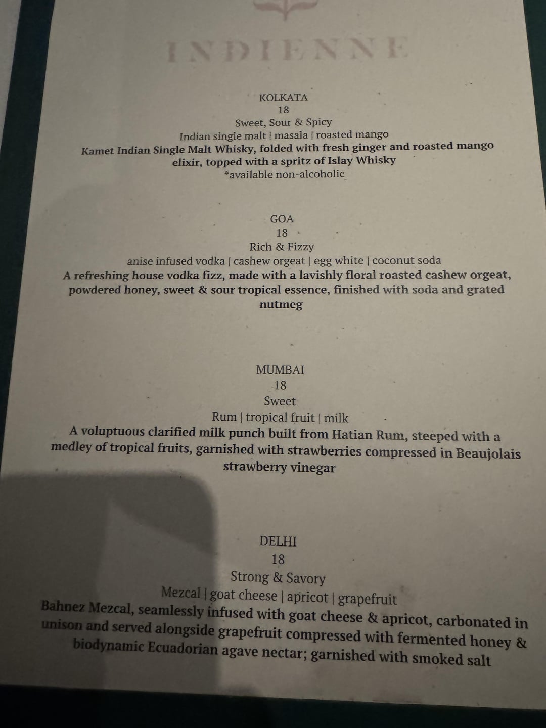 Indienne (*) - Chicago - Dining and Cooking