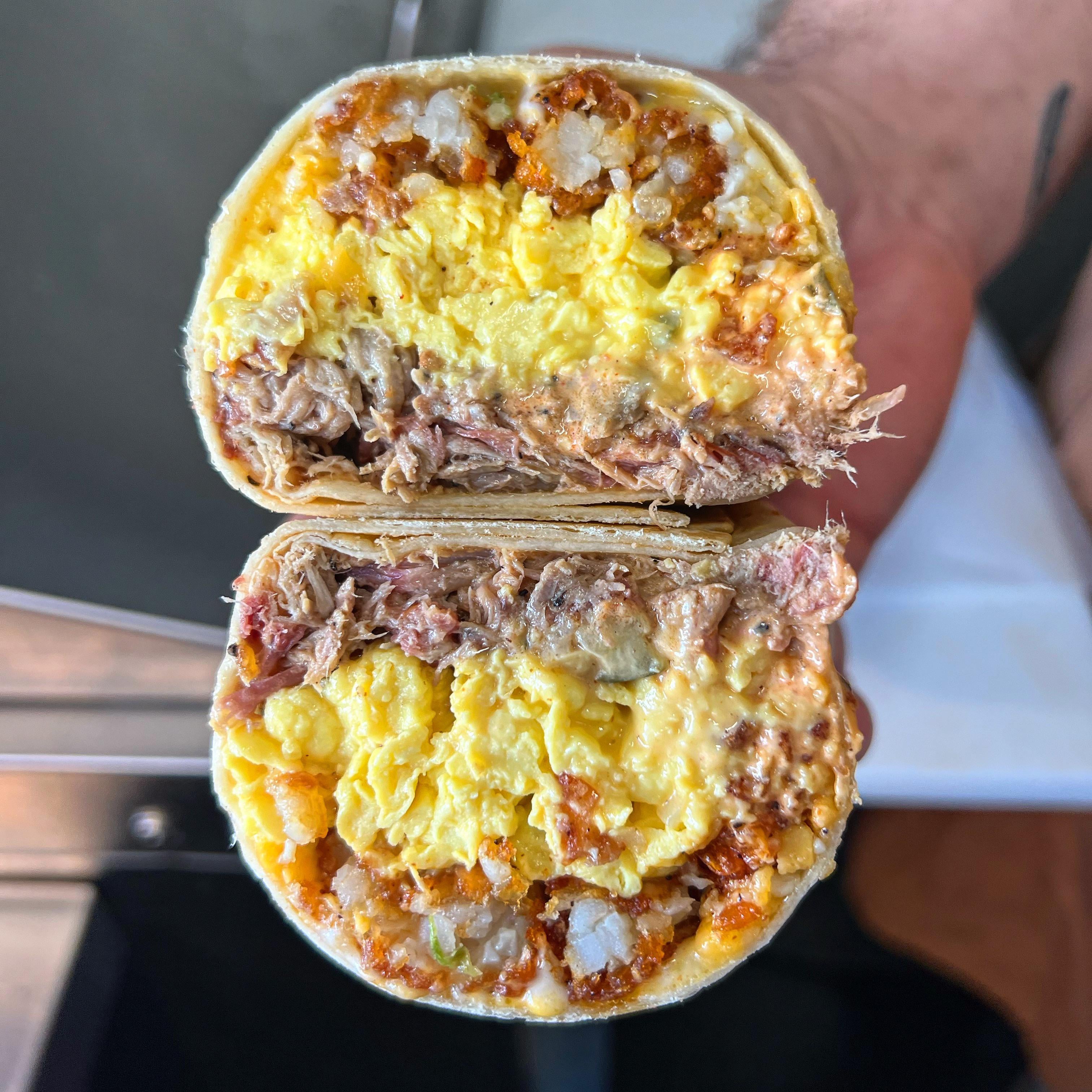 [pro/chef] pulled pork breakfast burrito - Dining and Cooking