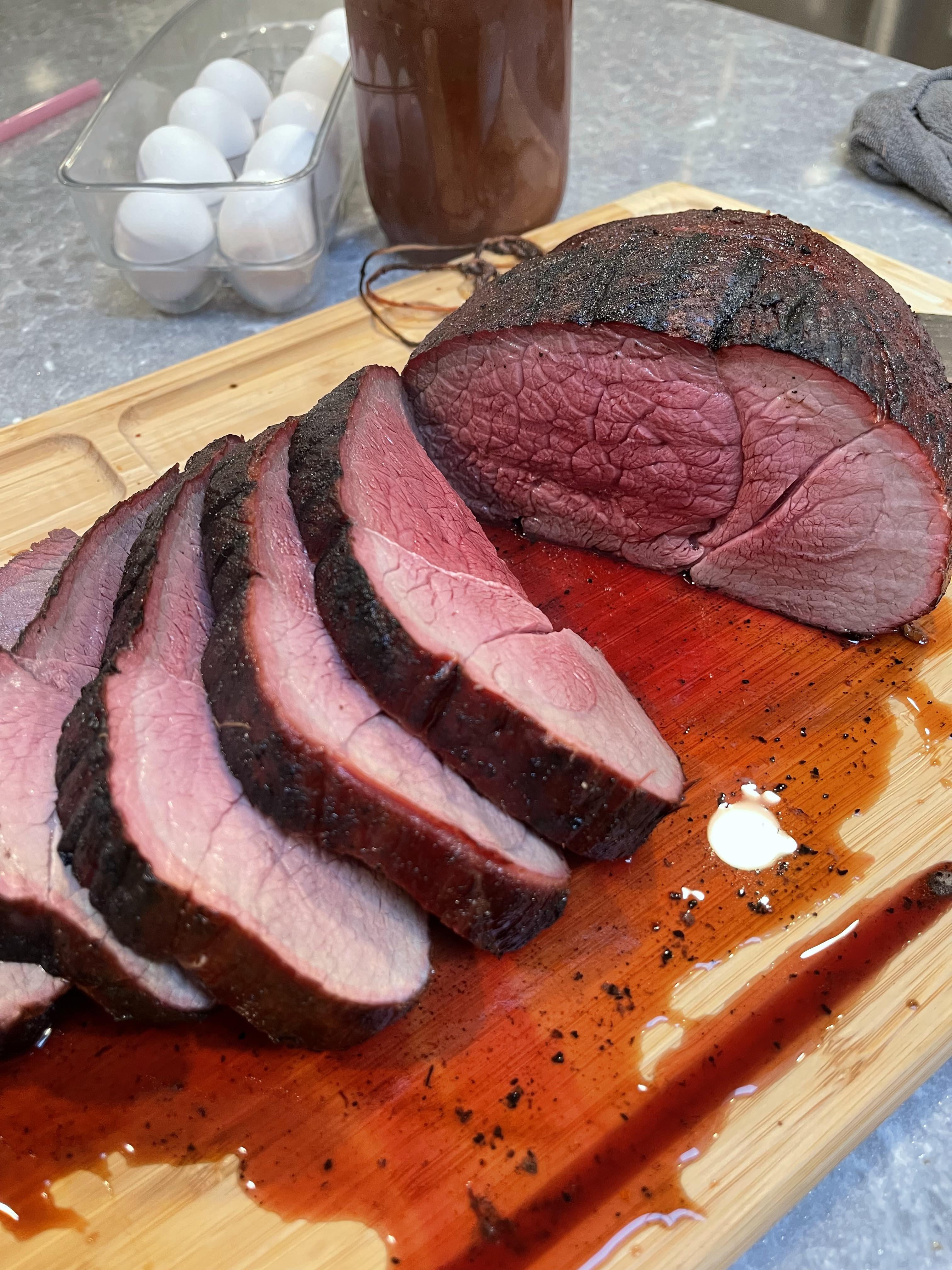 Smoked elk roast for my friend’s Sunday football get together. - Dining ...