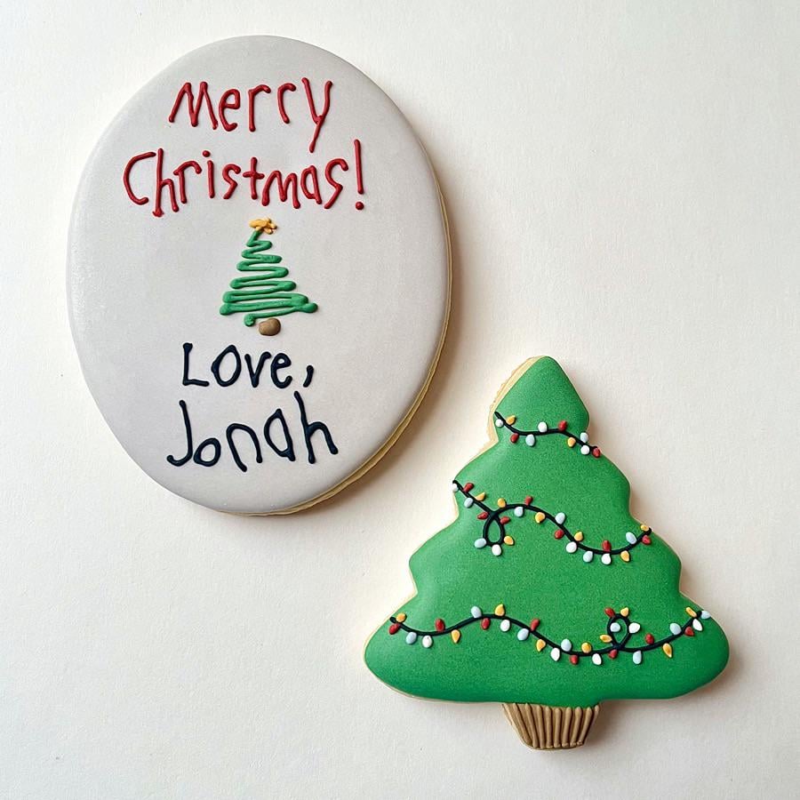 Cookies for my son’s 1st grade teachers. I projected and traced his ...