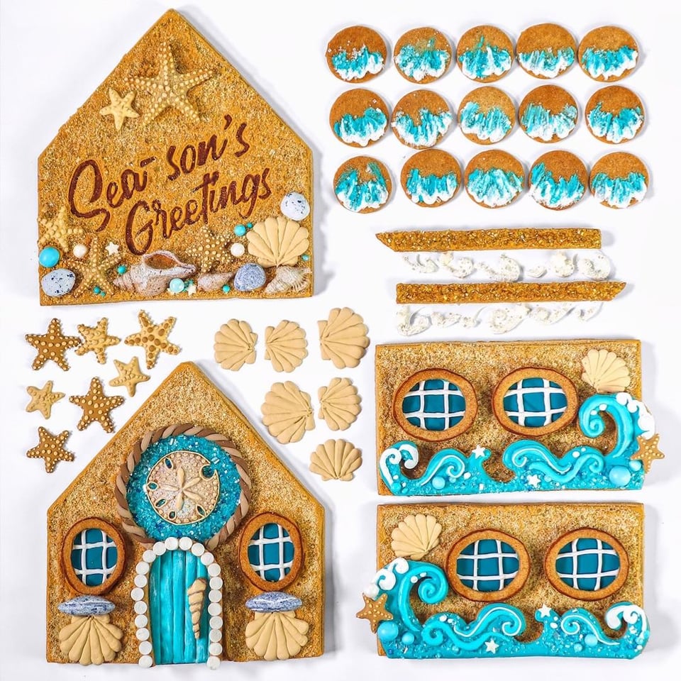 I made a beachy gingerbread house - Dining and Cooking