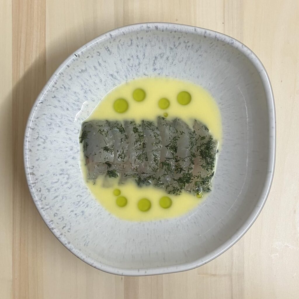 24hr-cured Sea Bass Gravlax with a Vermouth Cream Sauce - Dining and ...