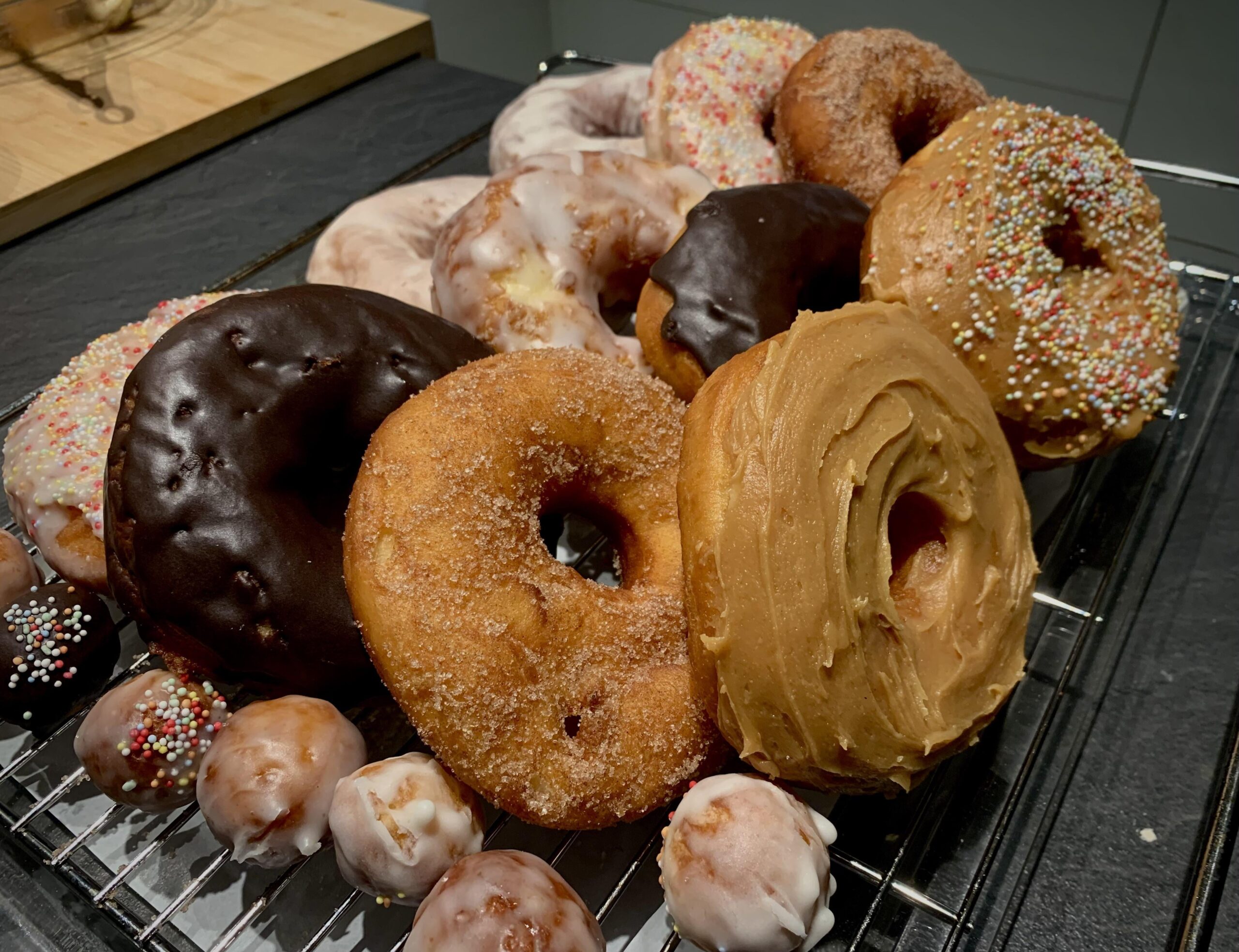 Tried making home made donuts for the first time. Massive success ...