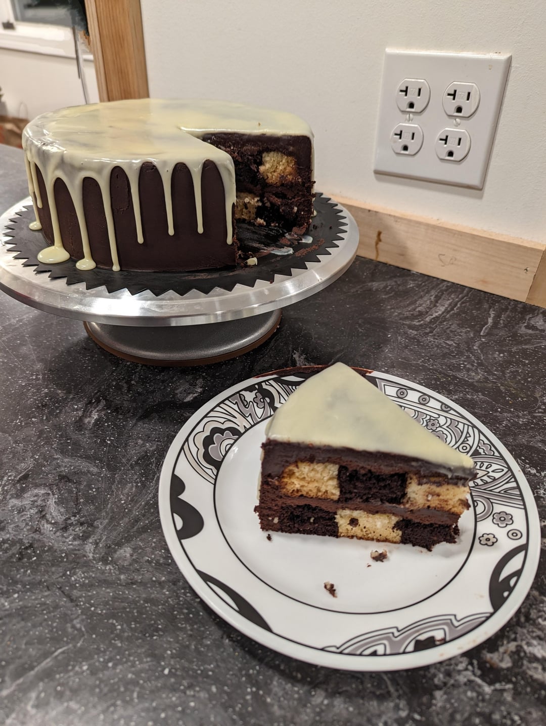 Testing out a Checkerboard Cake - Dining and Cooking