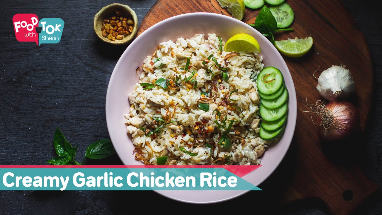 Creamy Garlic Chicken Rice Recipe | Easy Garlic Chicken Rice Recipe ...