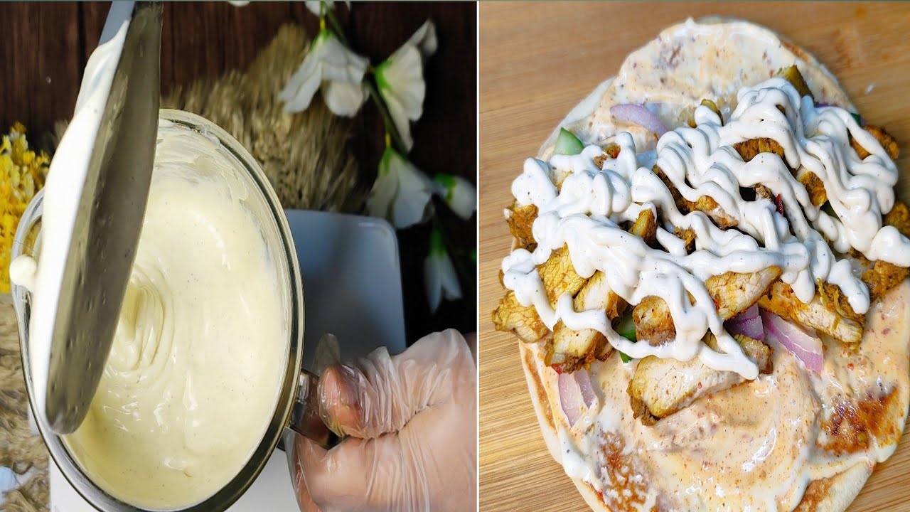Authentic Shawarma Sauces Recipe | Mayo Garlic Sauce Recipe | Red Chili ...