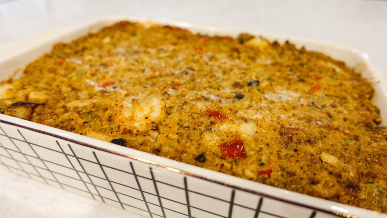 Delicious Seafood Cornbread Dressing Recipe | Thanksgiving Series 2023 ...