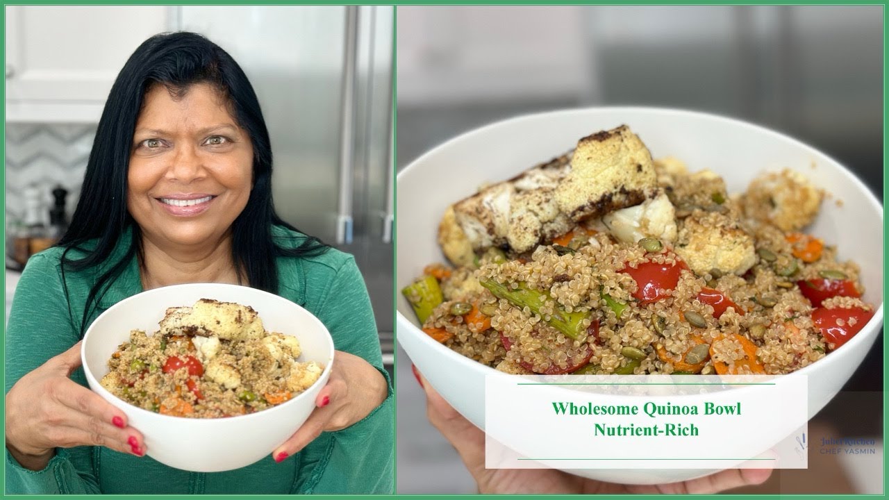 How to make Toasted Quinoa, Roasted Vegetables, andTomato Vinaigrette ...