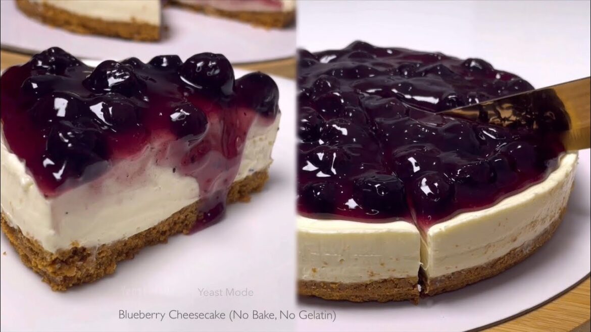 Easy BLUEBERRY CHEESECAKE (No Bake, No Gelatin) Recipe - Dining and Cooking