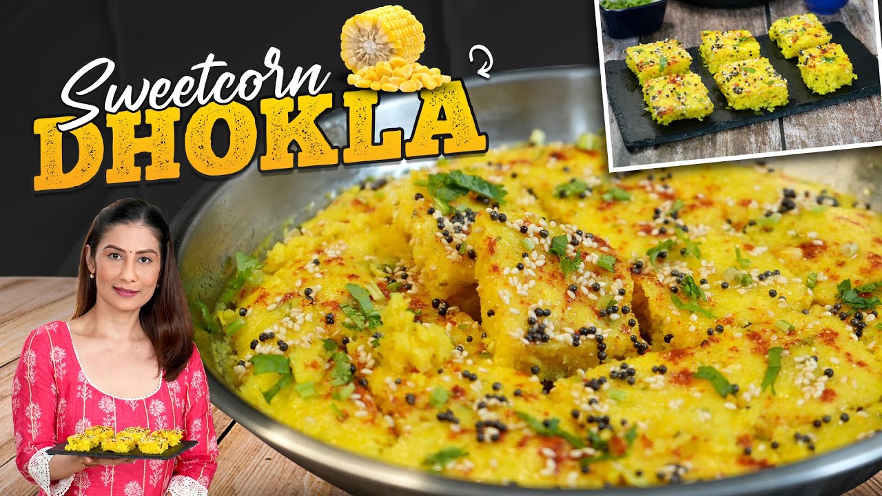 Sweet Corn Dhokla | Makai Na Dhokla | live Dhokla | Sweet Corn Dhokla ...