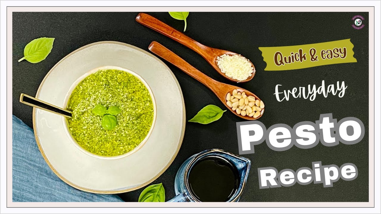 Quick And easy Everyday Basil Pesto Recipe 4K - Dining and Cooking