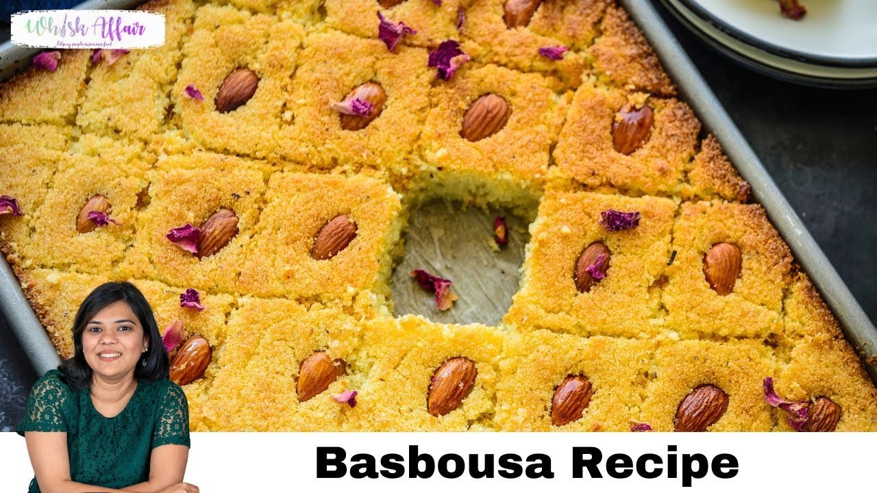 Basbousa Recipe (Middle Eastern Coconut Semolina Cake) - Dining and Cooking