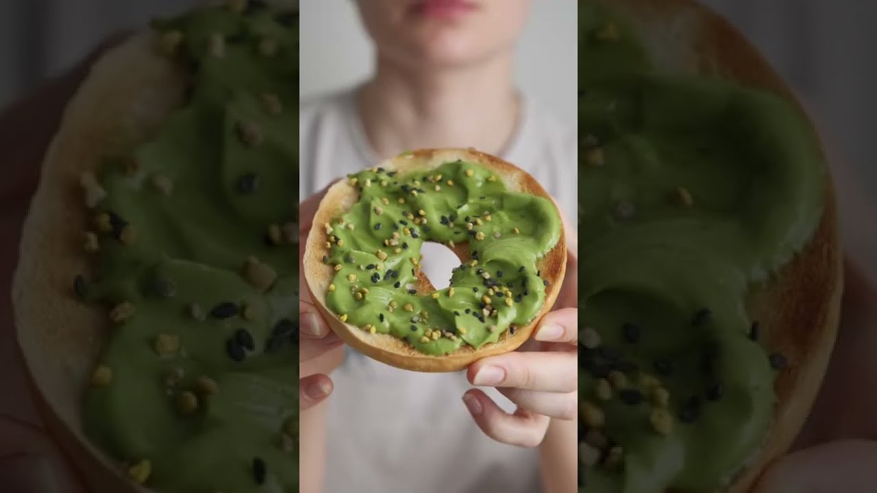 Matcha Cream Cheese Bagel - Dining and Cooking