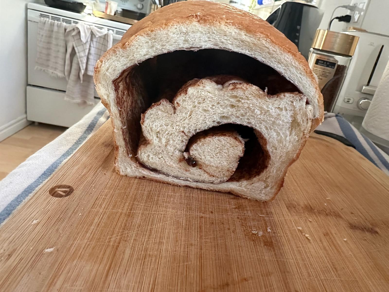 Had a blow out with cinnamon bread I baked, looking for a failure ...