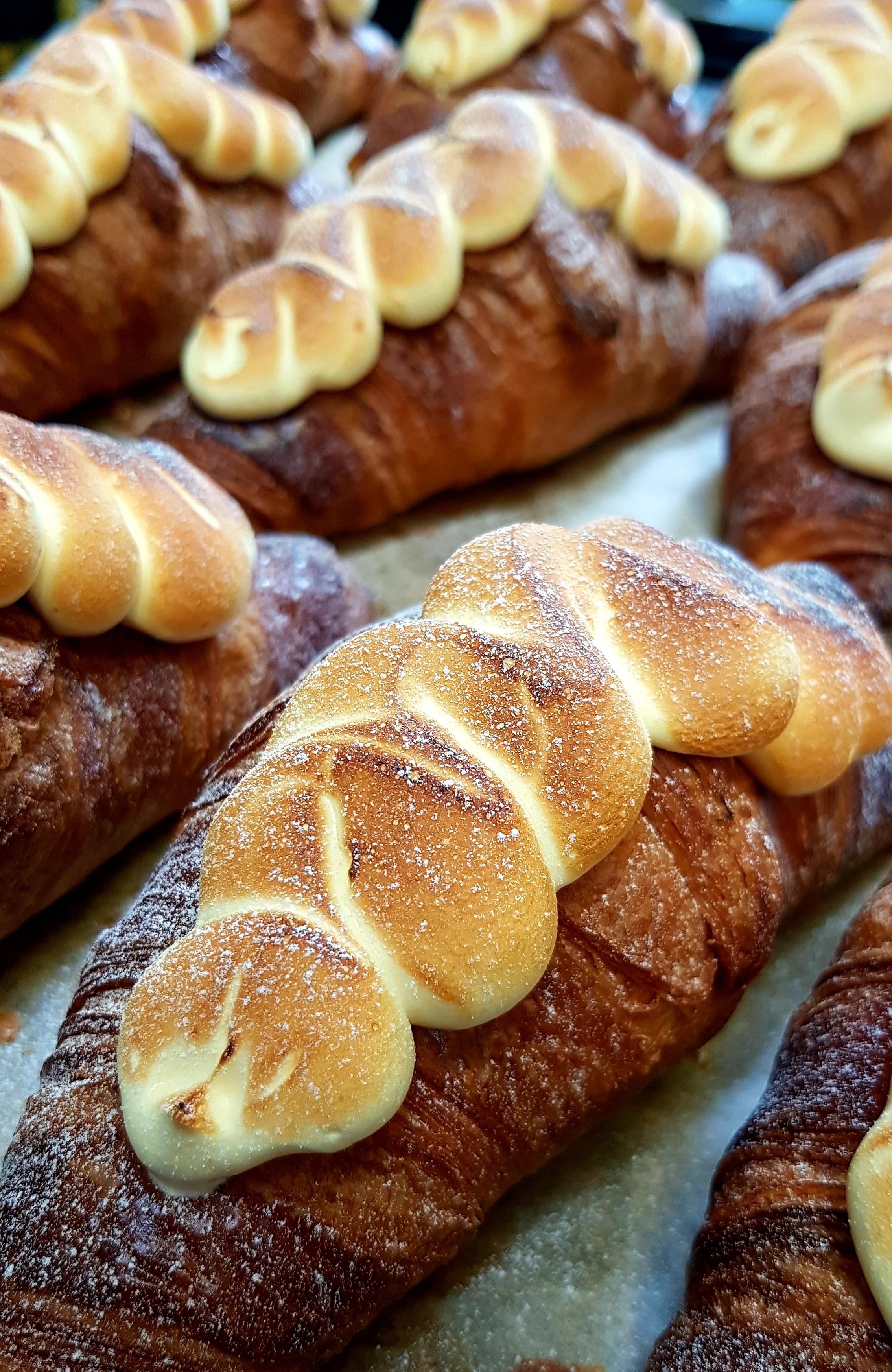 Lemon Meringue filled Croissants - Dining and Cooking