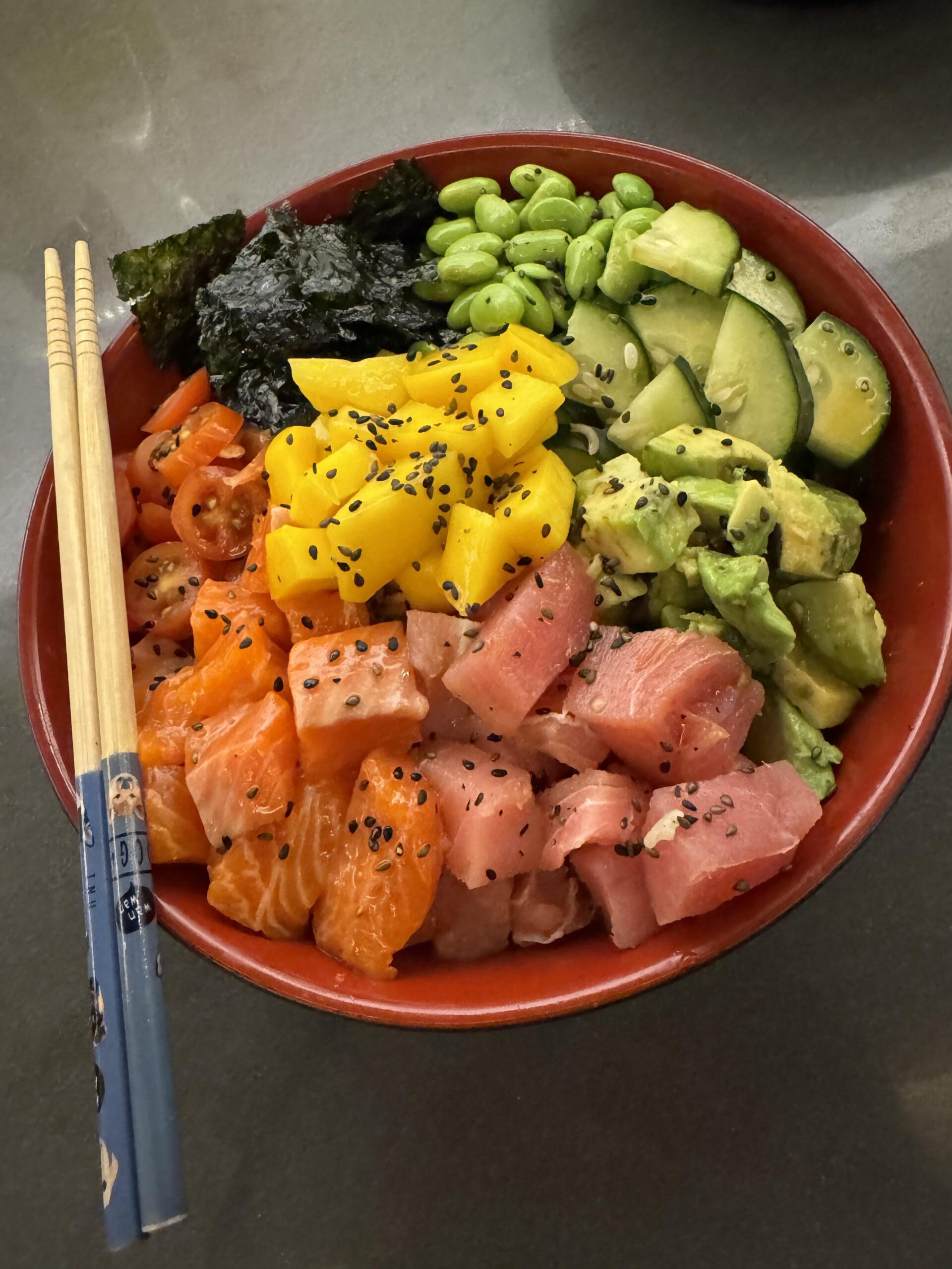 First Time Making a Poke Bowl - Dining and Cooking