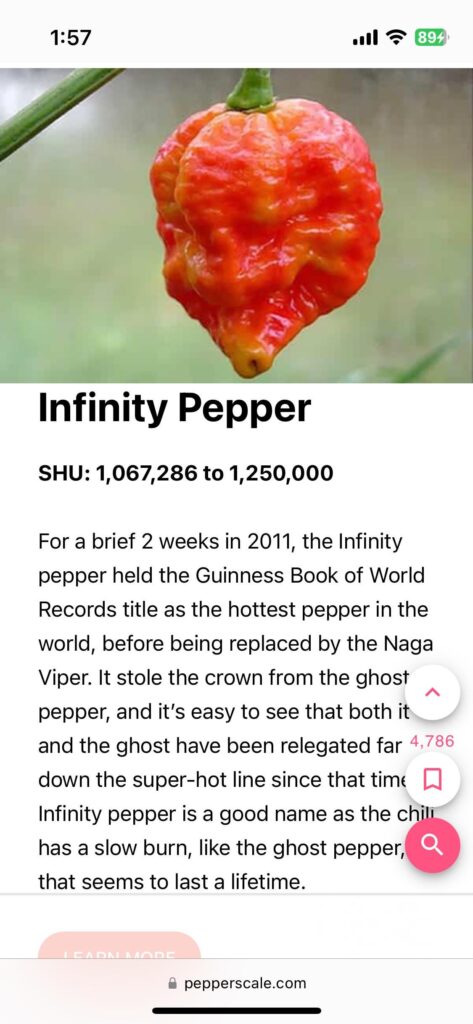Where to buy fresh infinity peppers? - Dining and Cooking