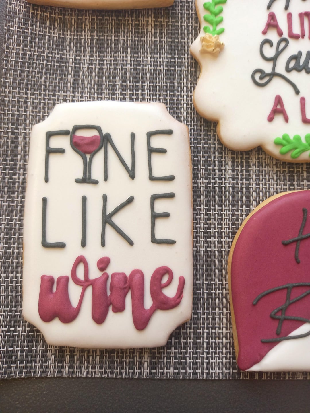 Fine Like Wine Birthday themed cookies - Dining and Cooking