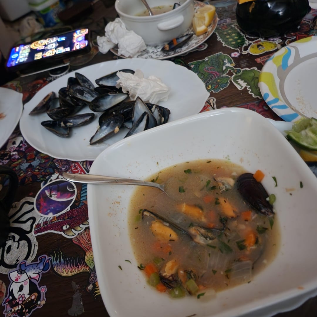 Mussel soup I made the other night. - Dining and Cooking
