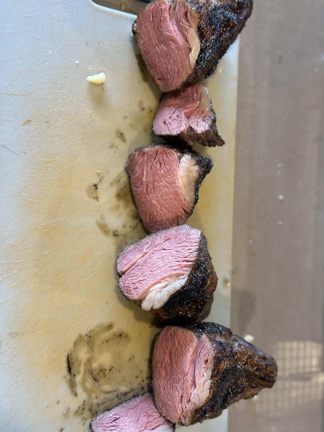 Lamb rump medium rare 55c 4 hours bbq - Dining and Cooking