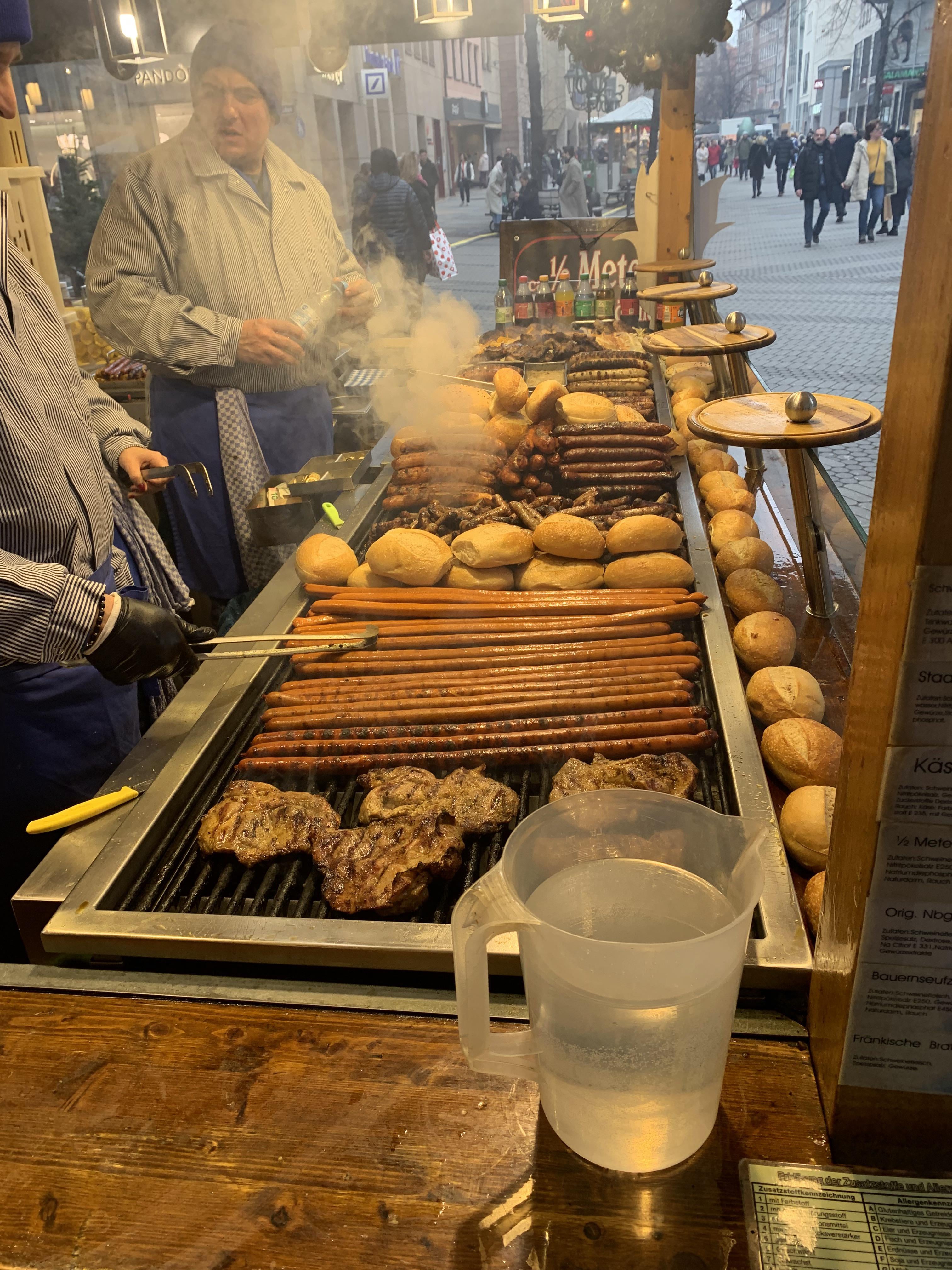 Sausage stall in Nuremberg, Germany - Dining and Cooking