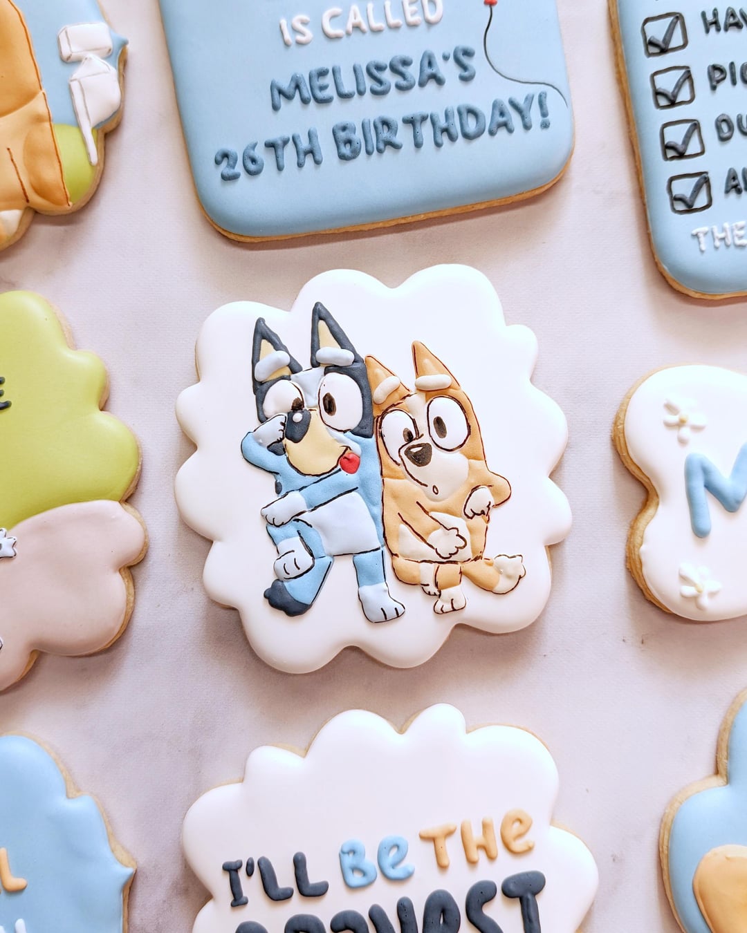 I made Bluey cookies ..one of my favorite sets in a while.. who else ...