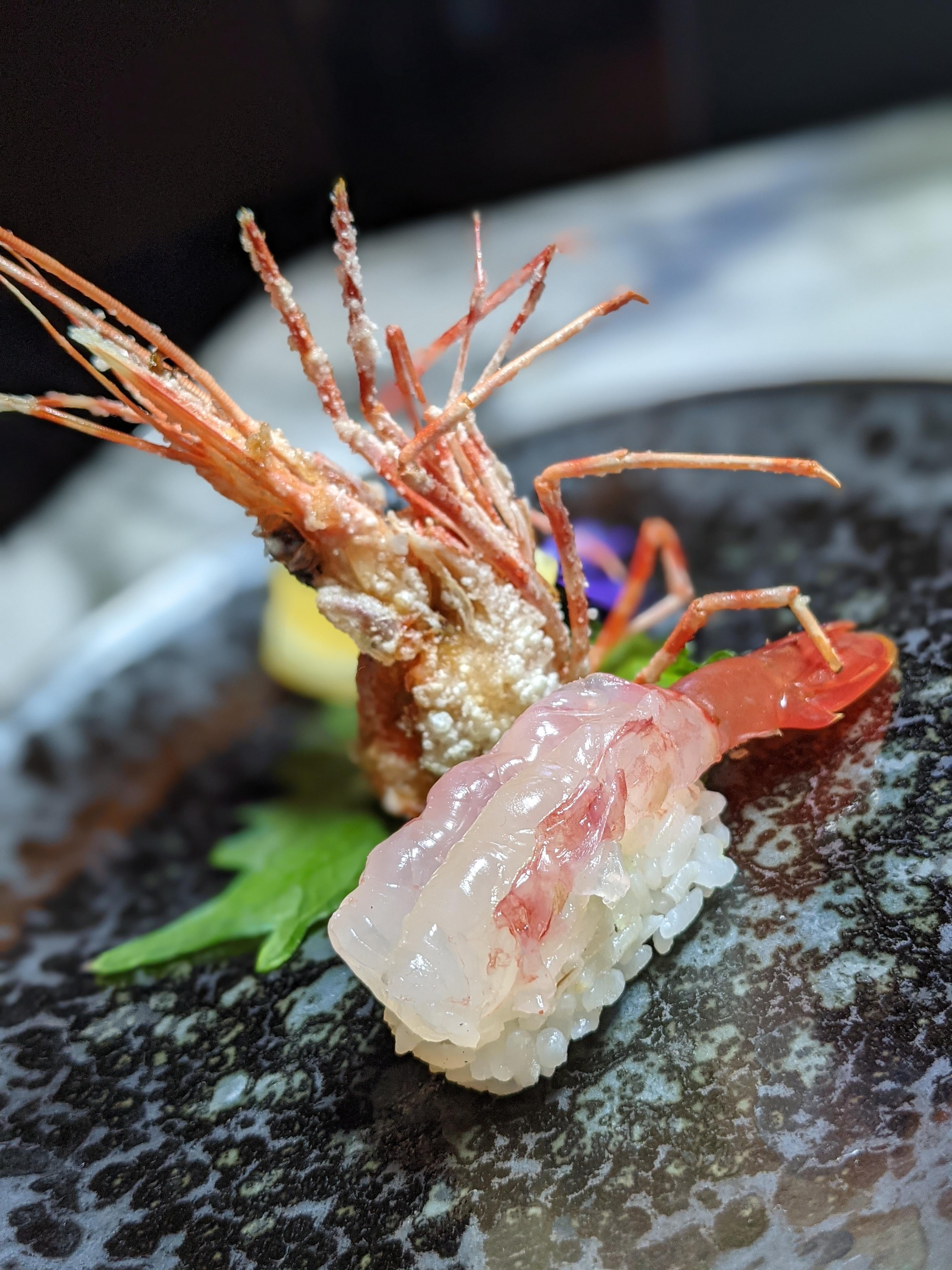 Amaebi (Sweet Shrimp) Nigiri - Dining and Cooking
