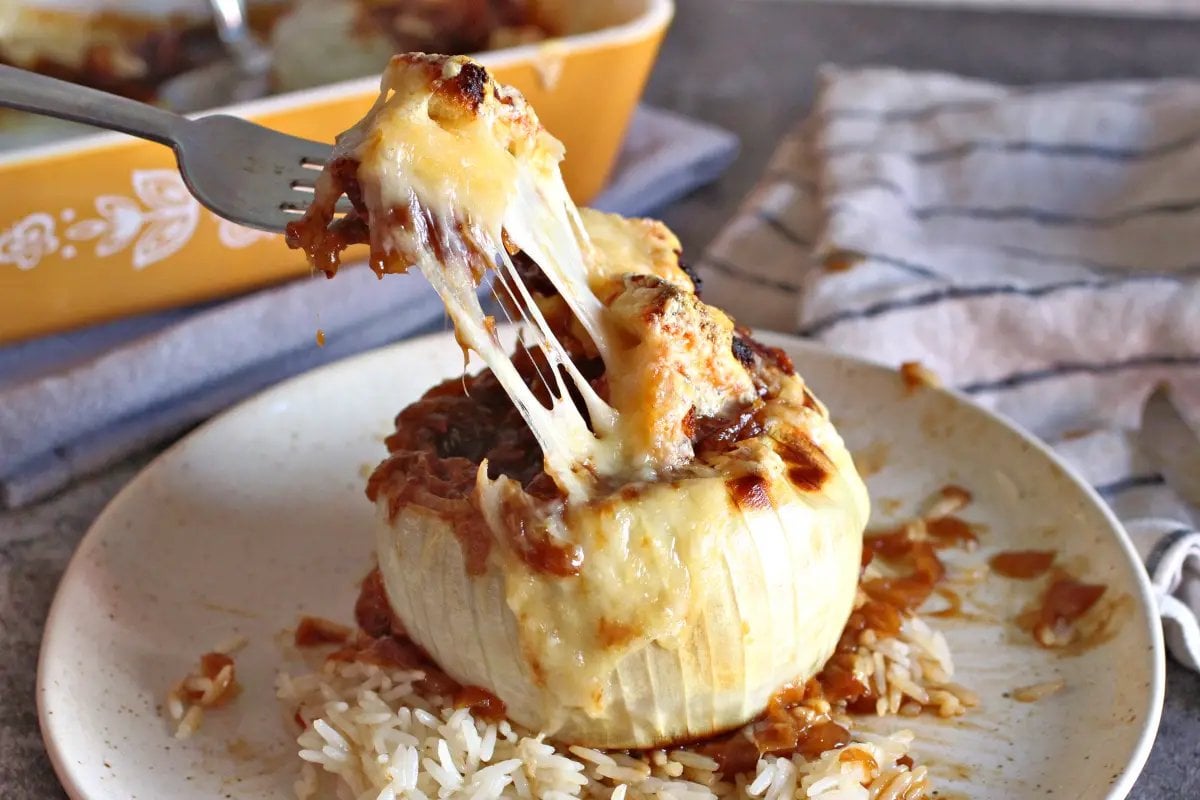 French Onion Stuffed Onions Recipe - Dining and Cooking