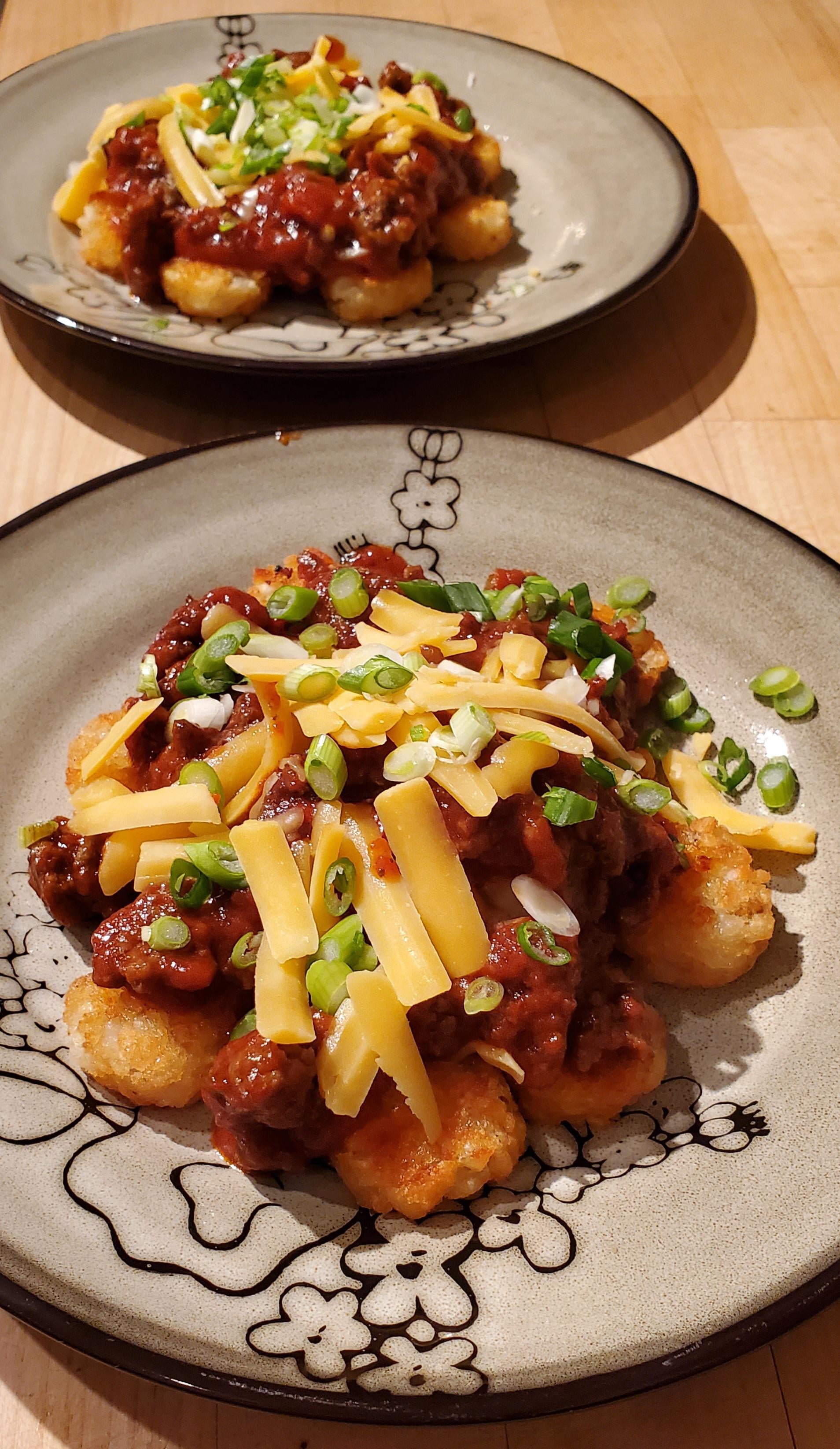Hillbilly Nachos: Ore Ida Crispy crowns topped with sloppy joe meat and ...