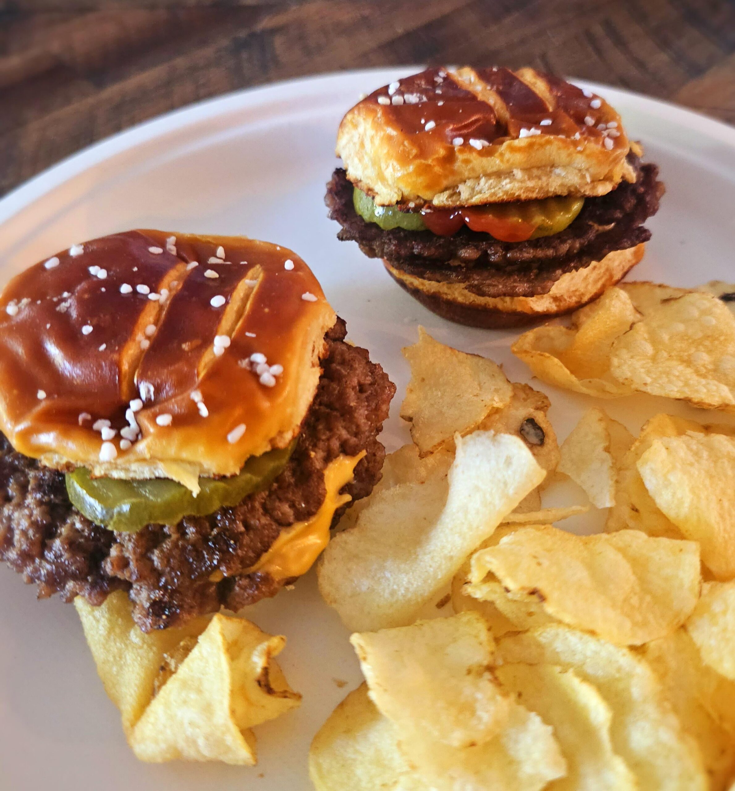 Sliders with 1oz. Patties Smashed with a Cast Iron Tortilla Press ...