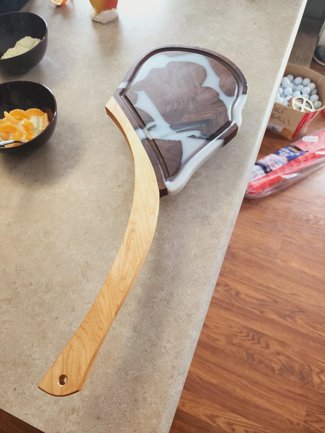 I thought you folks might like this tomahawk ribeye steak board I made ...