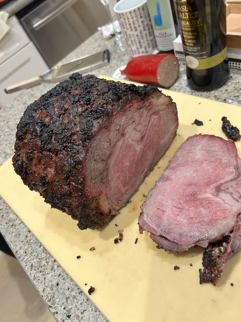 Reverse seared smoked prime rib. SRF black grade ribeye. - Dining and ...