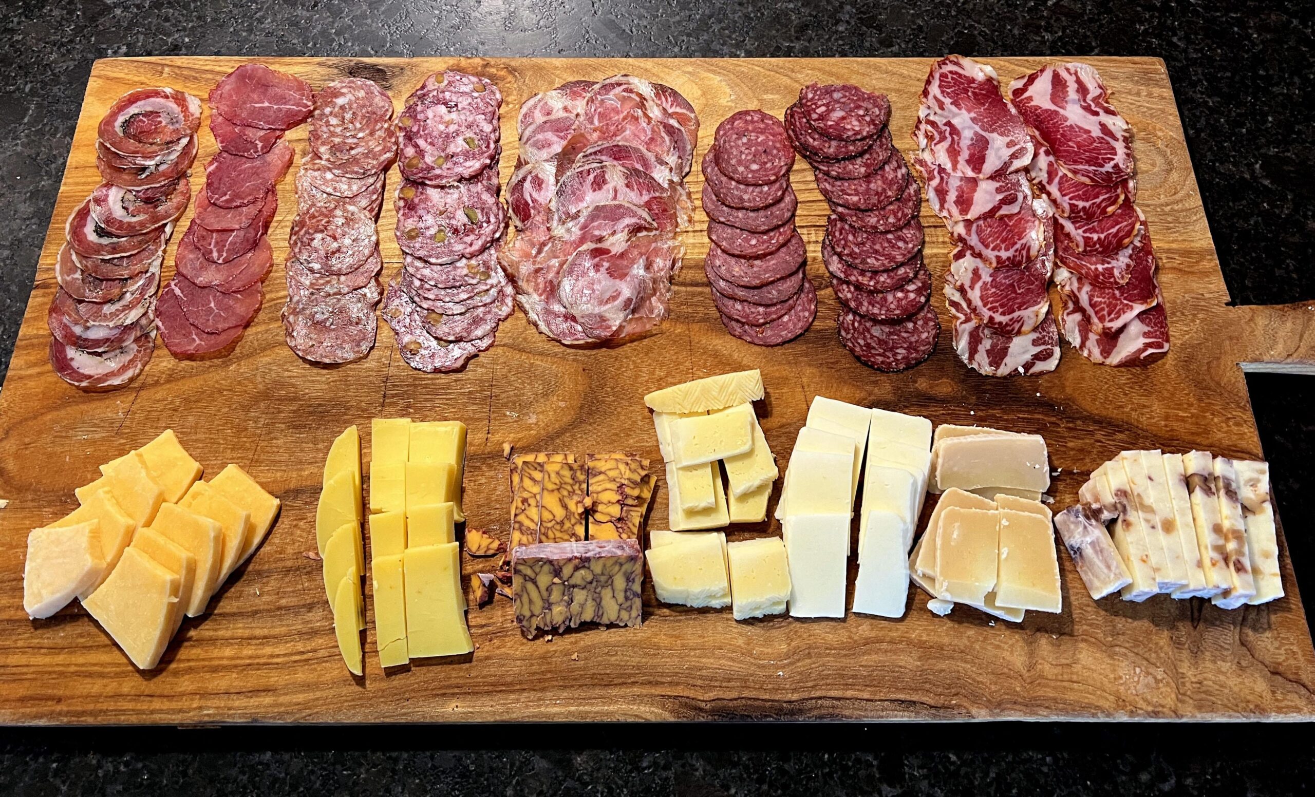 [Homemade] Speck, Shichimi Bresaola, Mole Salami, Lemon Pistachio Salami, Smoked Coppa, Gyro ...