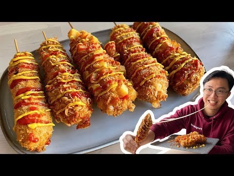 How to make Korean Corn Dog at home, No Yeast, Air fryer method ...